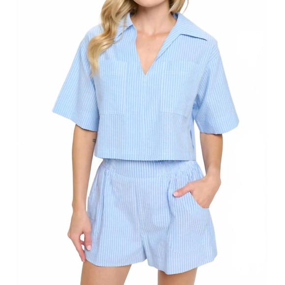 Meet Me In Santorini | Tops | New Meet Me In Santorini Cerulean Stripe ...